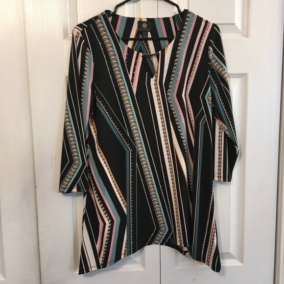 JM Collection | Tops | Jm Collection Multicolored Tunic Top | Poshmark